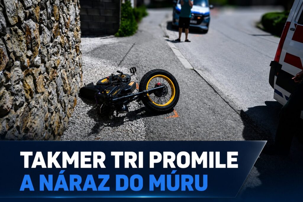 Takmer tri promile a náraz do múru. Cyklista skončil v nemocnici ...