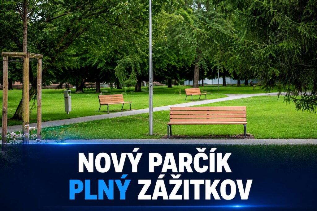 V novom parčíku pri mestskom úrade pribudli lavičky aj moderné detské ...